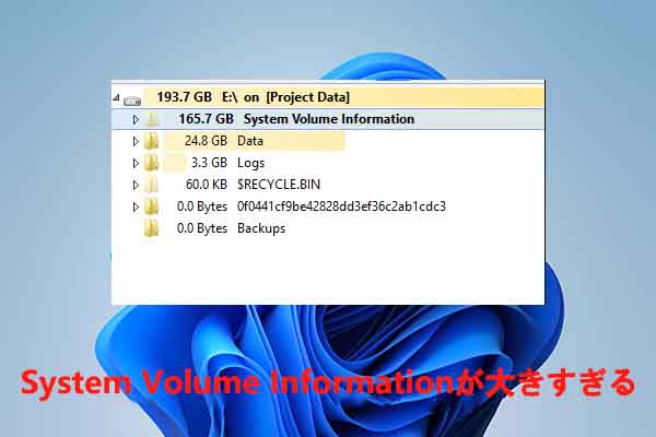 System Volume Informationフォルダーをクリーンアップする方法