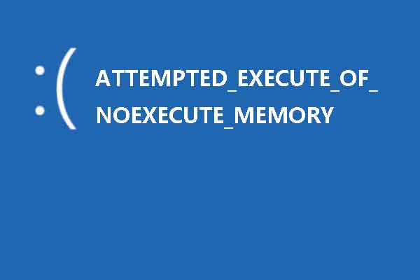 ATTEMPTED_EXECUTE_OF_NOEXECUTE_MEMORYの修正方法