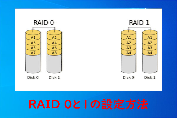 Windows 10でRAID 0とRAID 1の設定方法