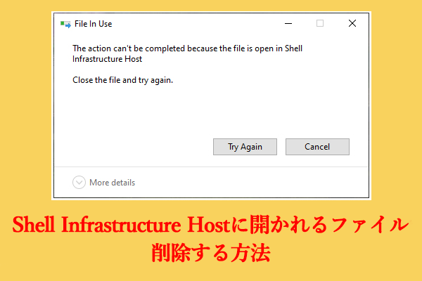 Shell Infrastructure Hostに開かれるファイルを削除する方法