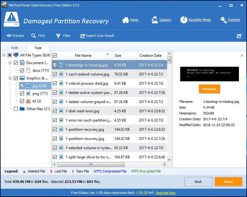 パーティションの消失または損傷後のsdカードのパーティション Minitool Partition Wizard