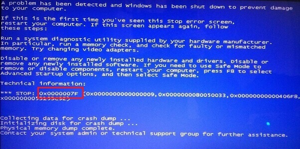 Windowsブルースクリーン エラー0x0000007Fの対処法9つ - MiniTool Partition Wizard